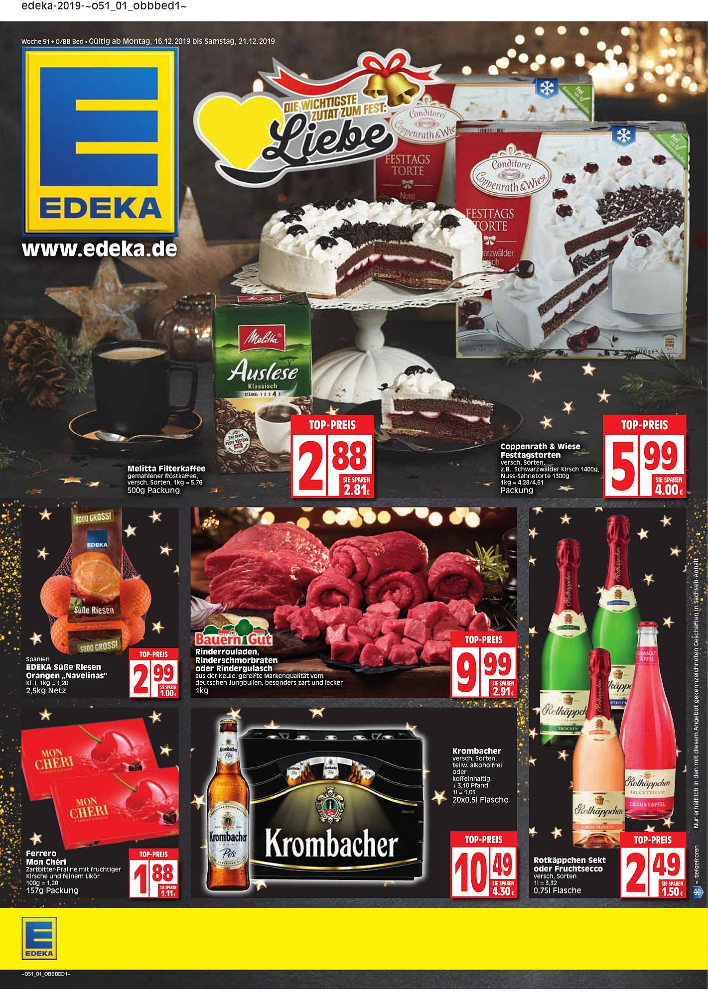 Edeka Prospekt – Angebote ab 16.12.2019 bis 21.12.2019 – Seite 1